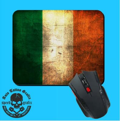 RUSTIC IRELAND FLAG MOUSEPAD MOUSE PAD MAT COMPUTER LAPTOP MAKES A COOL ...