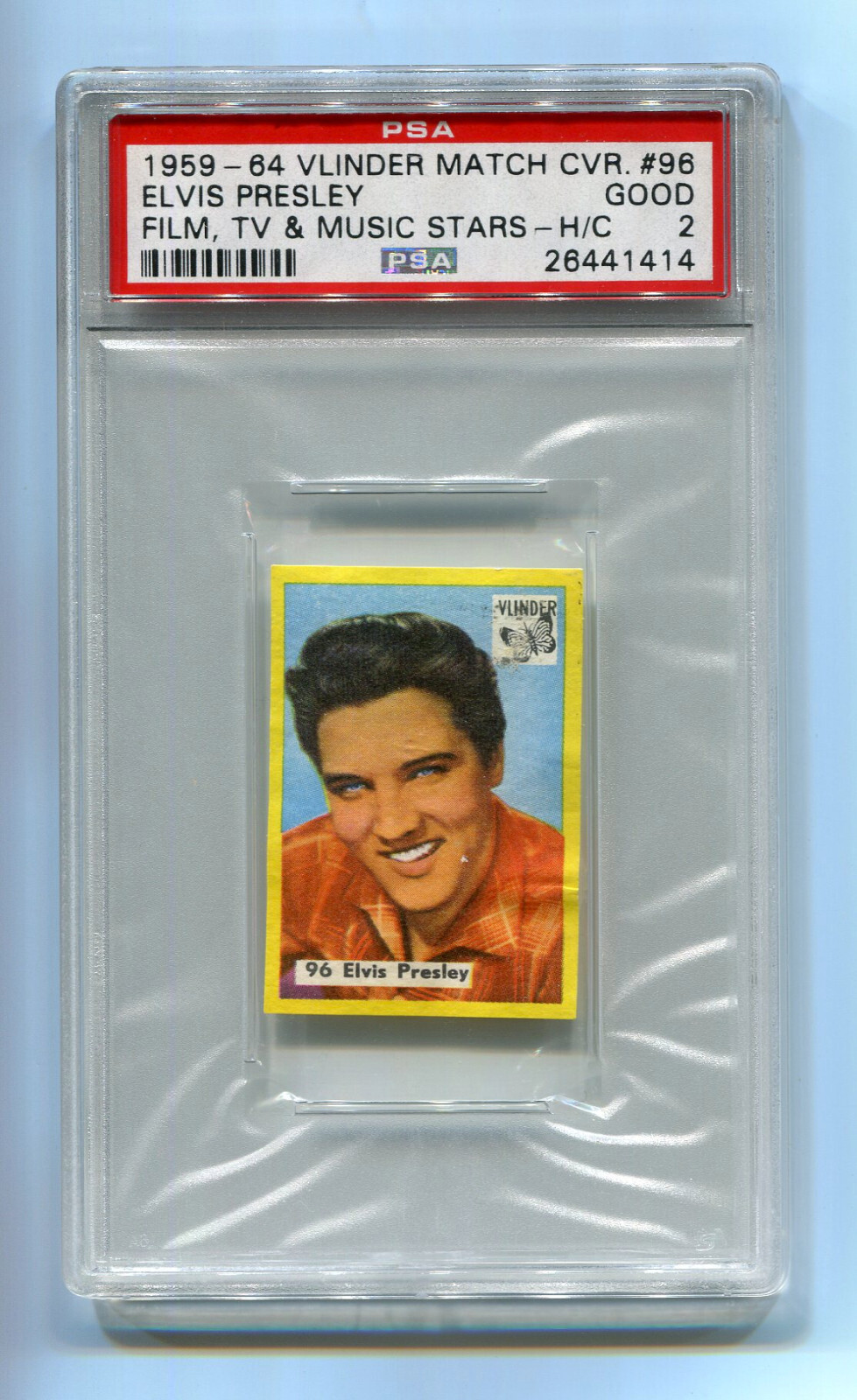 1959-1964 Vlinder Match Covers 96 Elvis Presley PSA 2 movie film Pop 2 ...