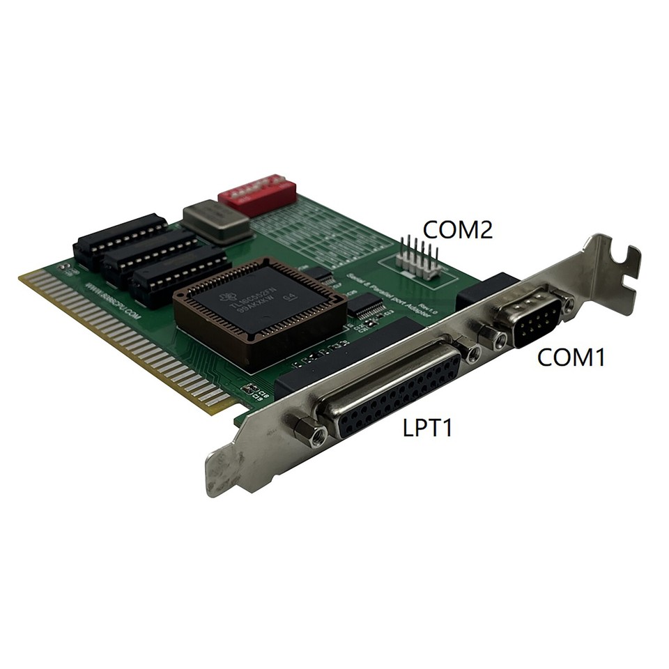 ISA RS232 Serial and Parallel Port Expansion Card COM1 COM2 LPT Card PC ...