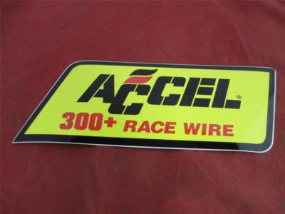 Accel Yellow 300+ Race Wire Decal Sticker 9.75 X 3.75 Vintage | eBay