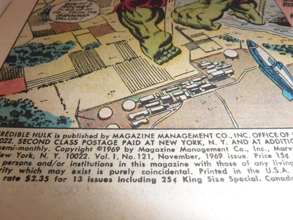 Incredible Hulk #121 VF 1st App & Origin the Glob Thing Marvel 1969 | eBay