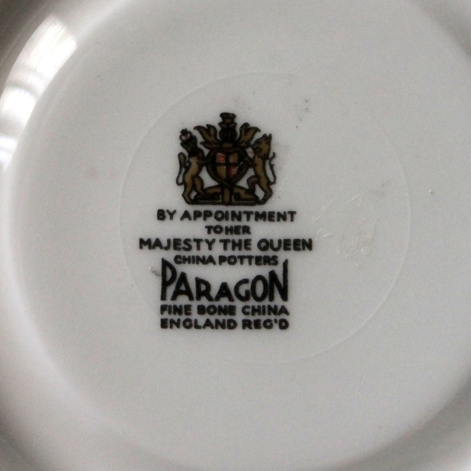 PARAGON 5.5" Saucer Fine Bone China England Pink+Red Flowers England ...