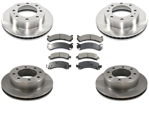 8 Stud Rotors and Pads 8500LB GVW For 03-06 Chevrolet Express Van ...