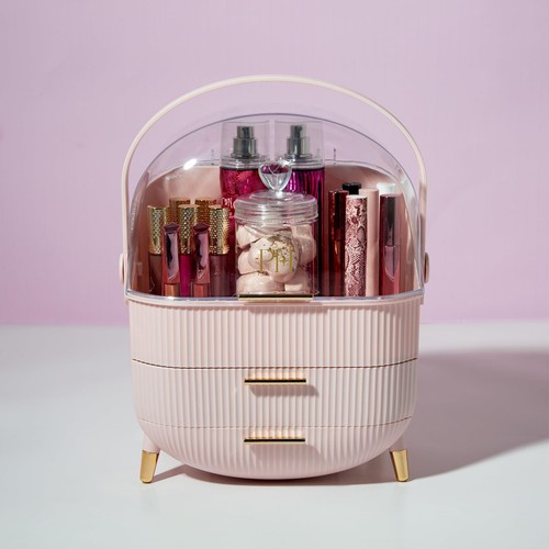 Paris Hilton Makeup Storage Organizer with Lid, Standard, Pink | eBay