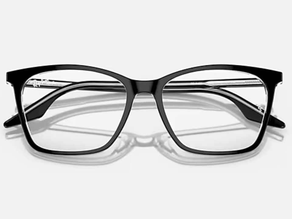 Ray-Ban RB5422 Eyeglasses 2034 Polished Black On Transparent 54-16-145 ...