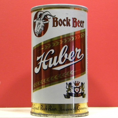 Huber Bock Beer Straight Steel Tab Can White Goat Head Monroe Wisconsin ...