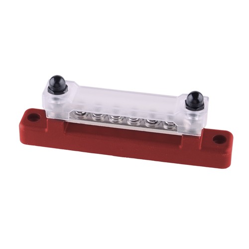 Red 12V RV Boat Single Row 6 Post Busbar Bus Bar Power Distribution ...