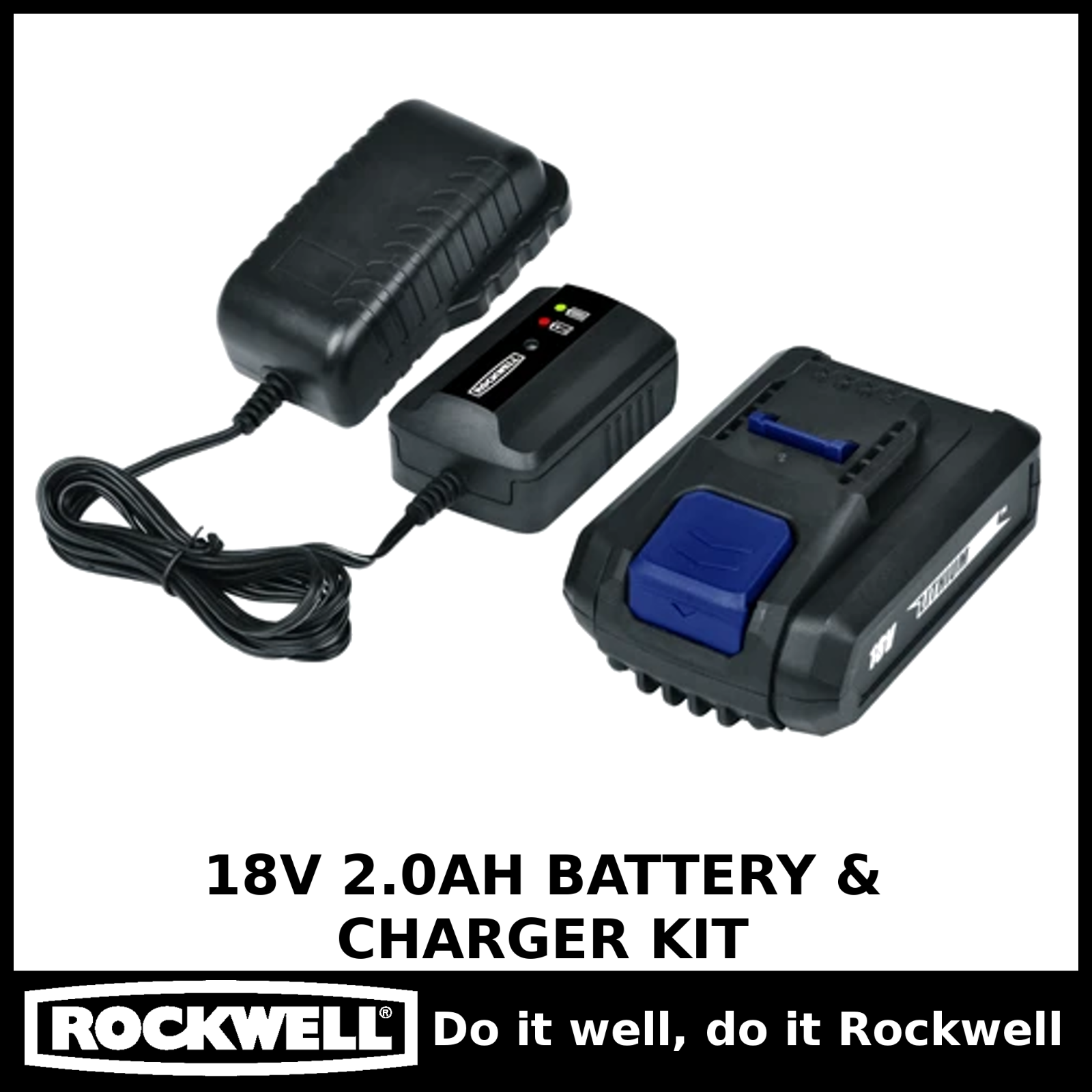 Rockwell LithiumTech 18V 2.0Ah Battery & Charger Kit | eBay