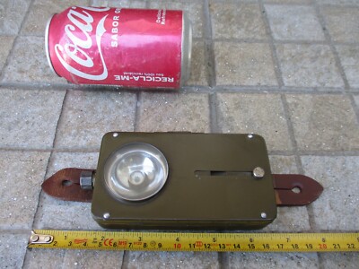 Vintage Sweden Flashlight With Leather Belt Strap Military WW2 Morse ...