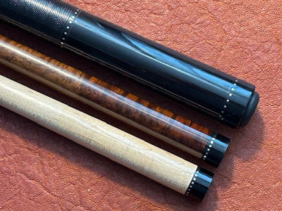 Gold Rush Custom Pool Cue by Kevin McClain W/2 Shafts. Leather Wrap. | eBay
