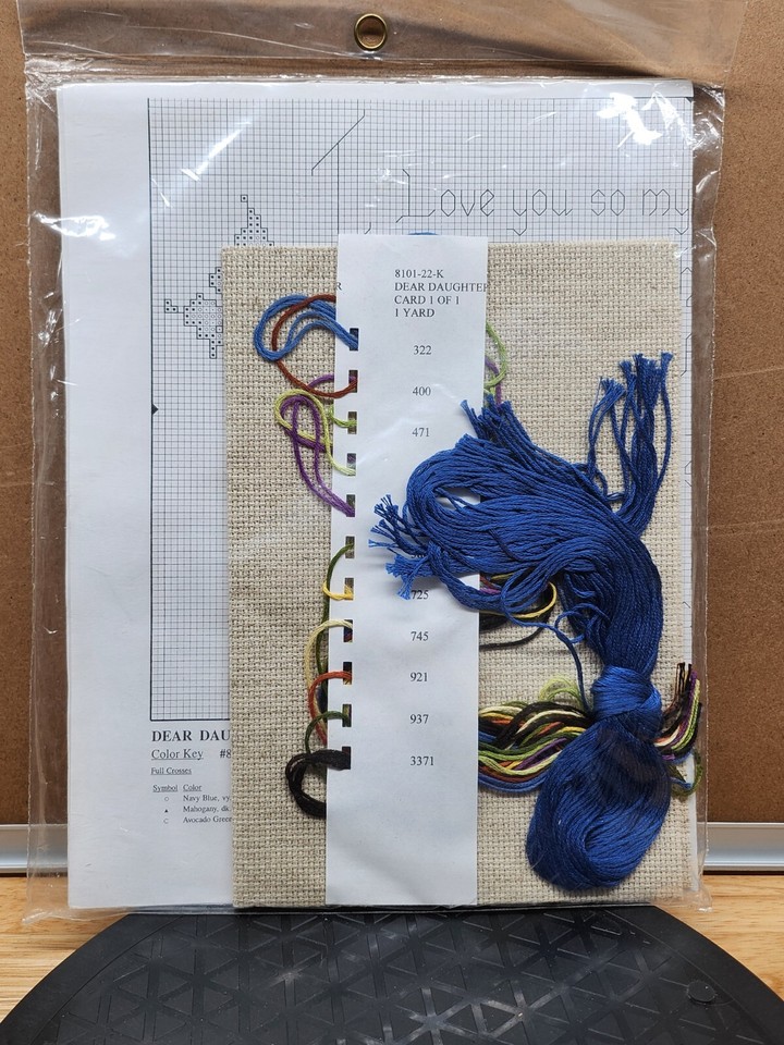 Vintage New Jeanette Crews Counted Cross Stitch Kit Dear Daughter ...