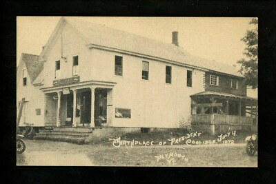 Political President postcard Calvin Coolidge home Plymouth, Vermont VT ...