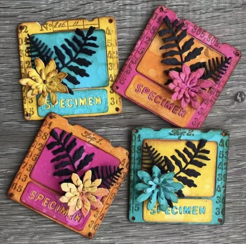 Sizzix Thinlits Small Tattered Florals 21pc set #661806 Retail $15.99 Tim Holtz | eBay