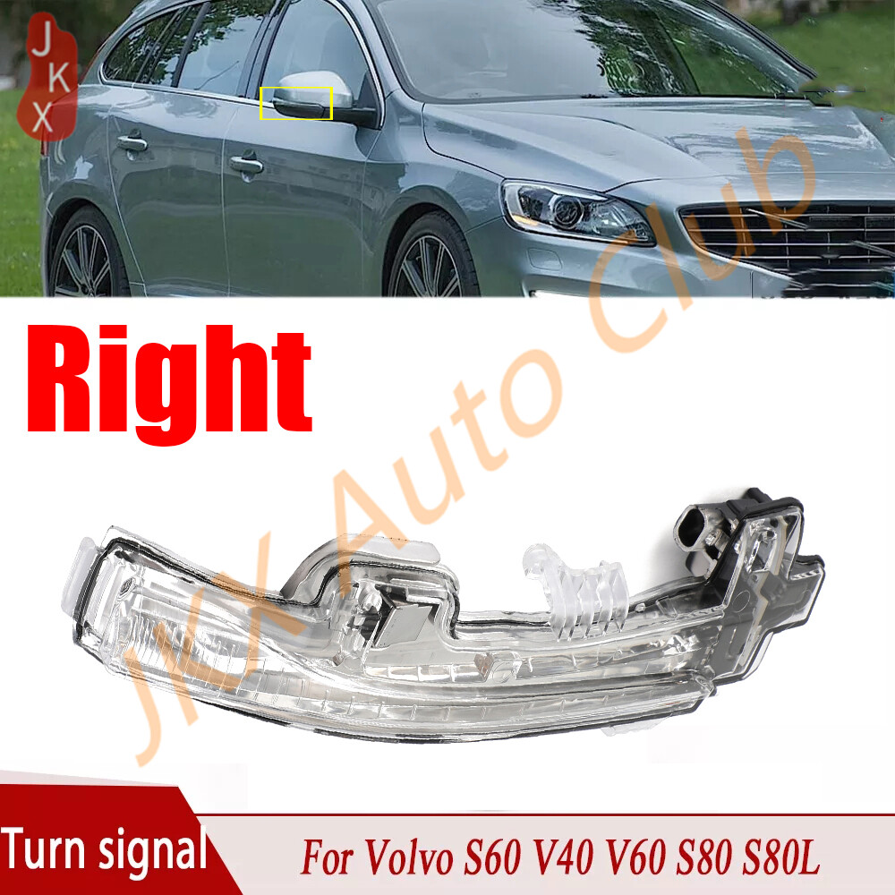 Fit For Volvo S60 V40 V60 S80 c RH Right Mirror Turn Signal Light Lamp ...