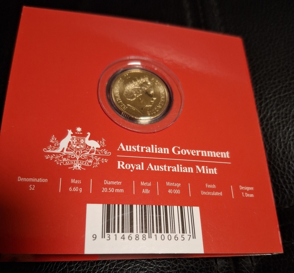 2018 UNC $2 REMEMBRANCE DAY RED POPPY ARMISTICE " C " MINT MARK COIN ON ...
