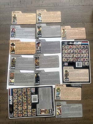 VINTAGE 1980s HASBRO GI JOE FILE CARDS LOT OF 15 UNCUT GUNG-HO WILD ...