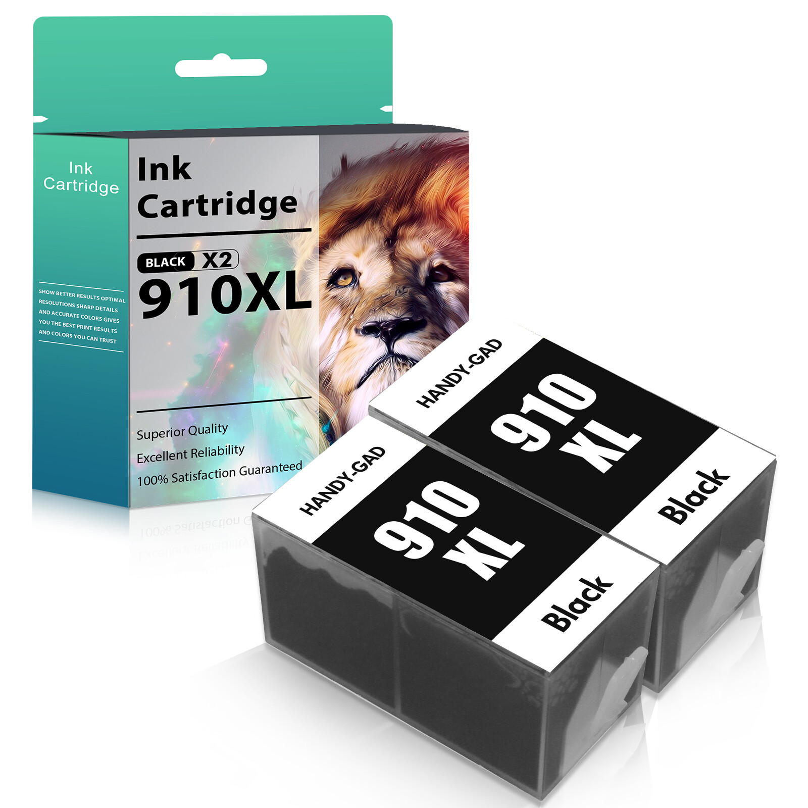 2PK 910XL Black Ink Cartridges for HP OfficeJet Pro 8010 8015 8020 8022 ...