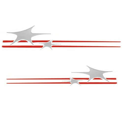 MasterCraft Boat Decals 758082 | Viper Red / Silver Raised Vinyl (Set ...