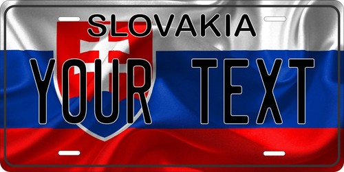 Slovakia Flag License Plate Personalized Car Auto Bike Motorcycle ...