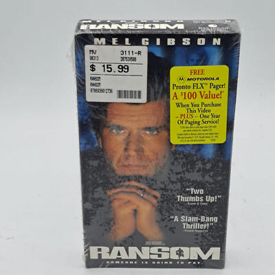 Ransom (VHS, 1997) Brand New Factory Sealed Free Shipping 786936012736 ...