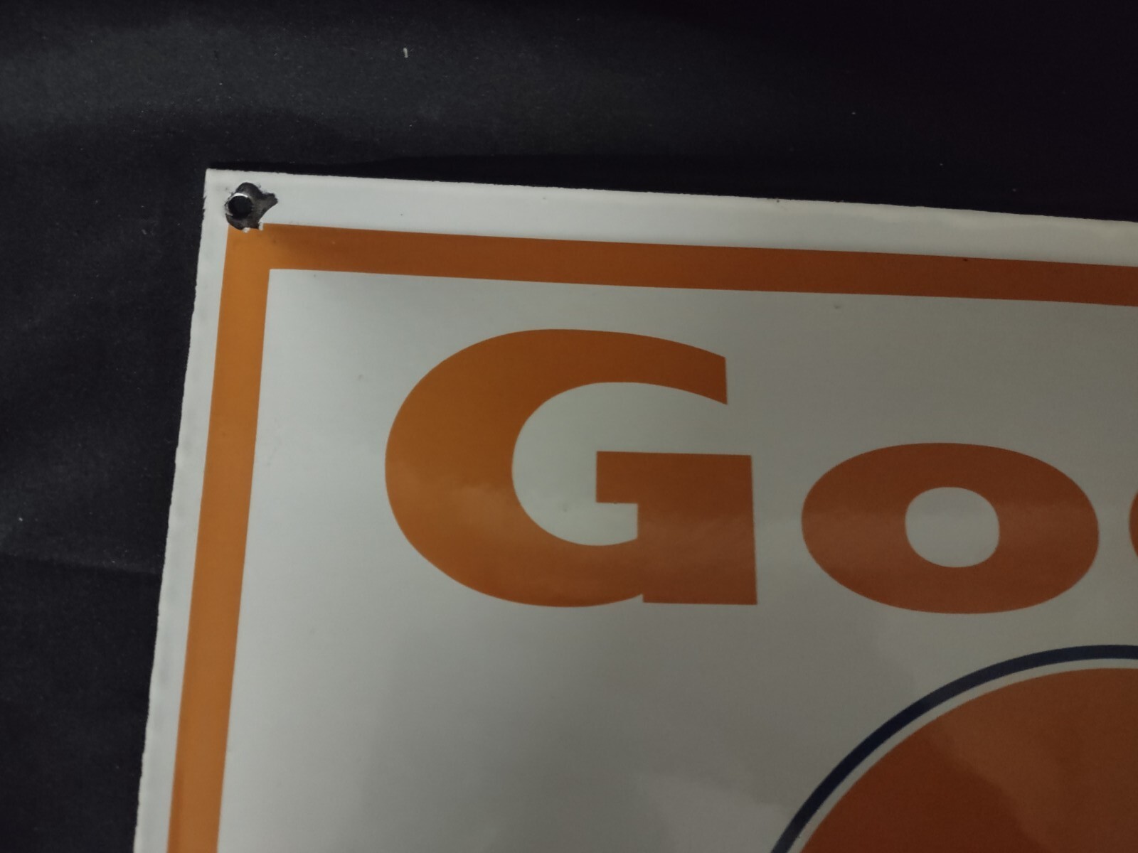 Vintage Good Gulf Gas Station Metal Convex Porcelain Advertising Sign ...