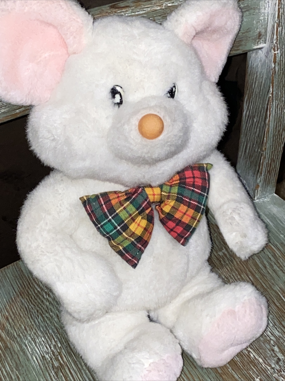Rare Vintage Commonwealth White Mouse Plush Stuffed Animal Toy 14 ...