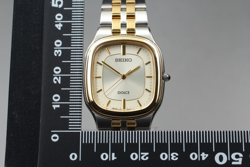 Vintage 2002 Seiko Dolce 8J41-0AA0 Two-Tone HAQ Quartz Mens Watch From ...