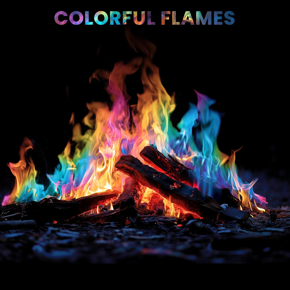 Magical Flames Fire Color Changing Packets Fire Pit (12 Pack), Fire ...