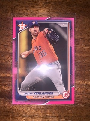 2024 Bowman /175 Pink Justin Verlander Astros | eBay