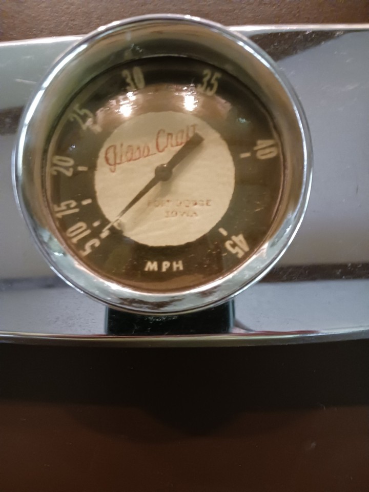 vintage boat dash panel W/ Rare Glass Craft Speedometer | eBay