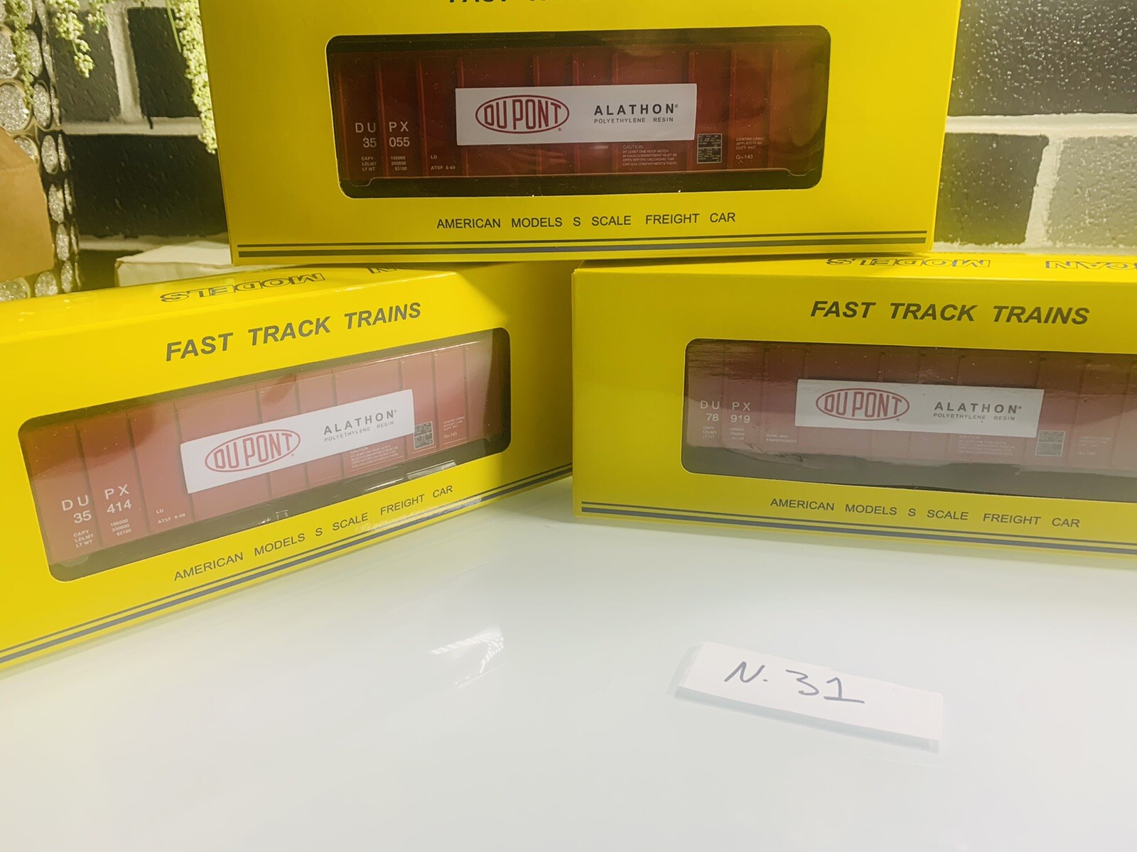 American Models Trains S Gauge Dupont Alathon 30th Anniversary set of 3 ...