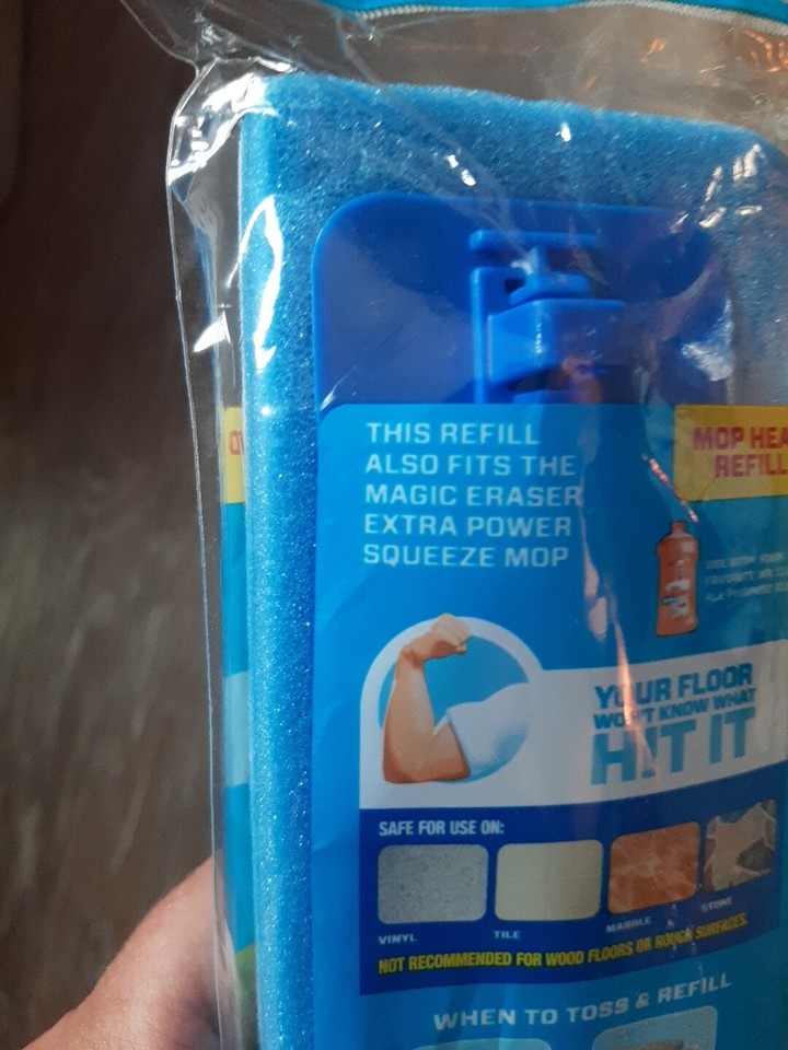 Mr. Clean Magic Eraser Squeeze Mop Refill New Removes stubborn scuffs | eBay