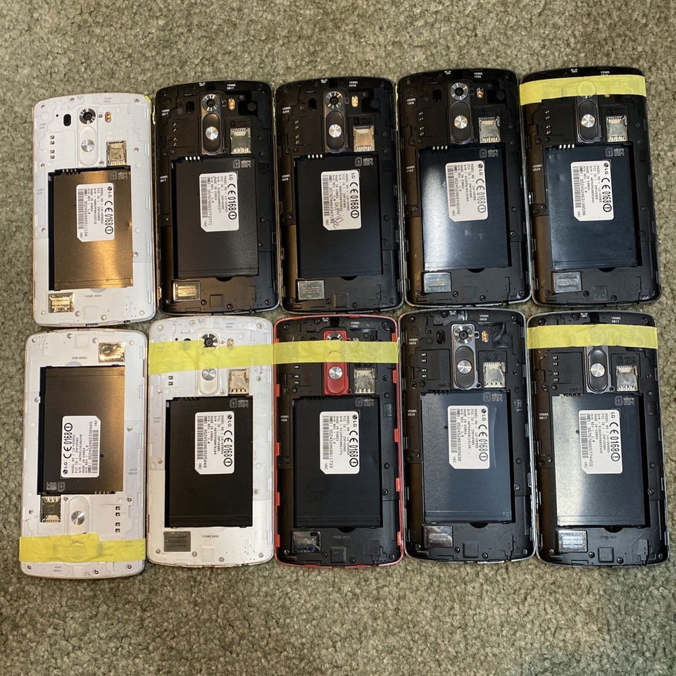 Lot of 10 LG G3 VS985 (Verizon) Smartphones - ASIS Broken For Parts ...