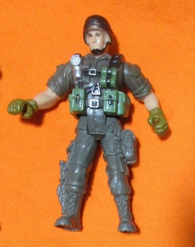 Chap Mei Black Helmet Soldier Force Military 1:18 Scale 3-3/4" Action ...