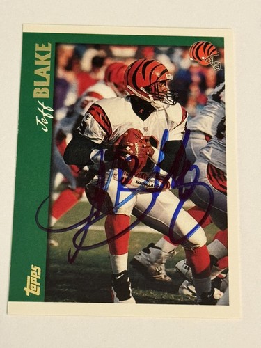 Jeff Blake 1997 Topps Authentic Signed Autograph Auto Card Cincinnati ...