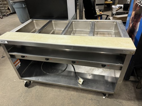 Used Electric Delfield 4 Well Steam Table Food Warmer On Casters ...