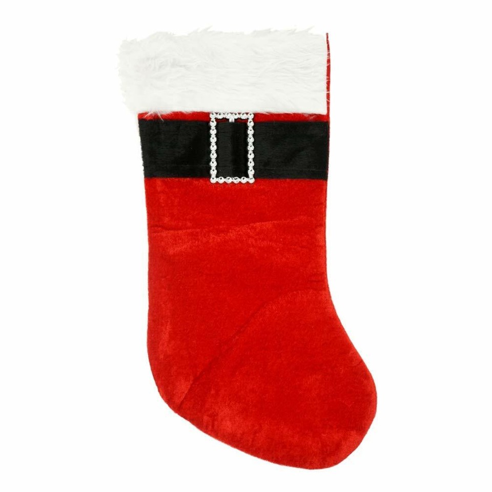 Red Santa Christmas Stockings, 2 Pack, with Rhinestone Belt | eBay