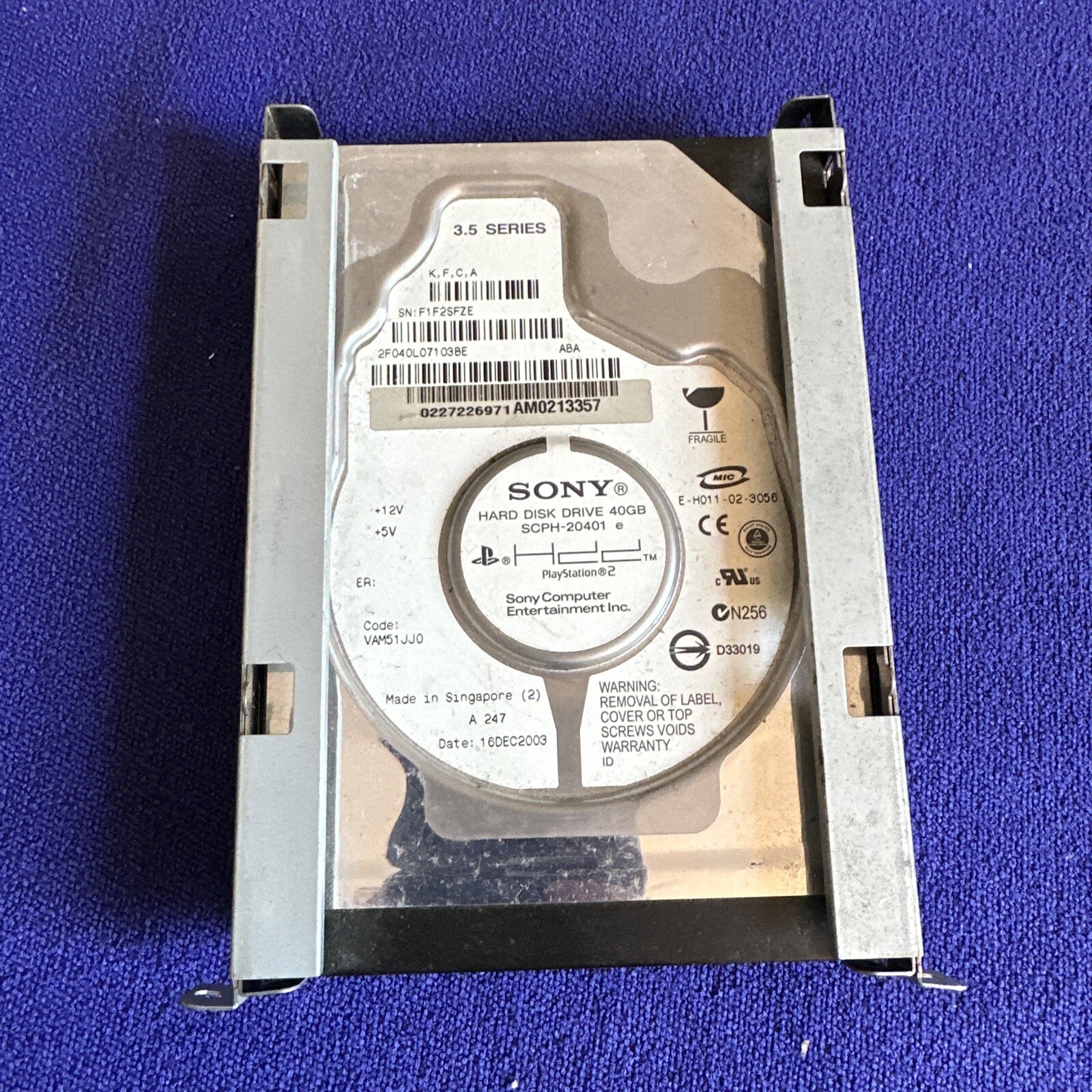 Sony PlayStation 2 Hard Disk Drive 40GB OEM SCPH-20401 Official HDD ...