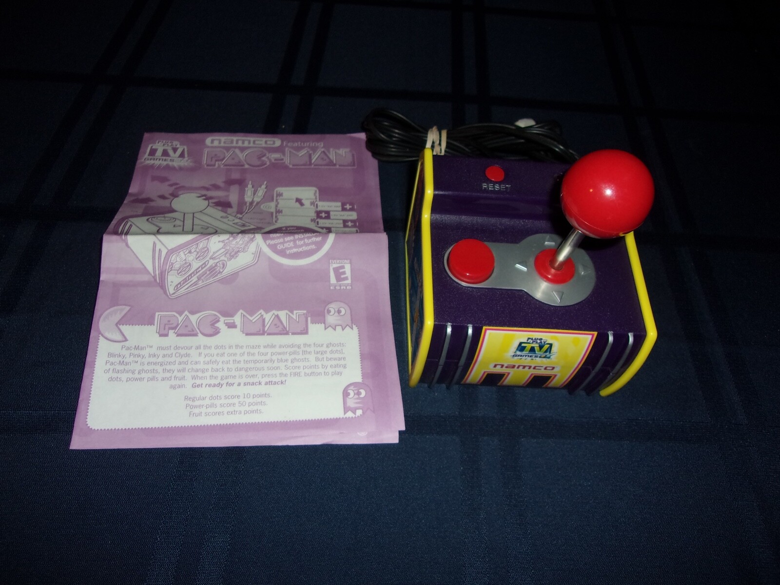 PLUG N PLAY NAMCO PACMAN 5 IN 1 MANUAL JAKKS PACIFIC 2003 TV GAMES ...