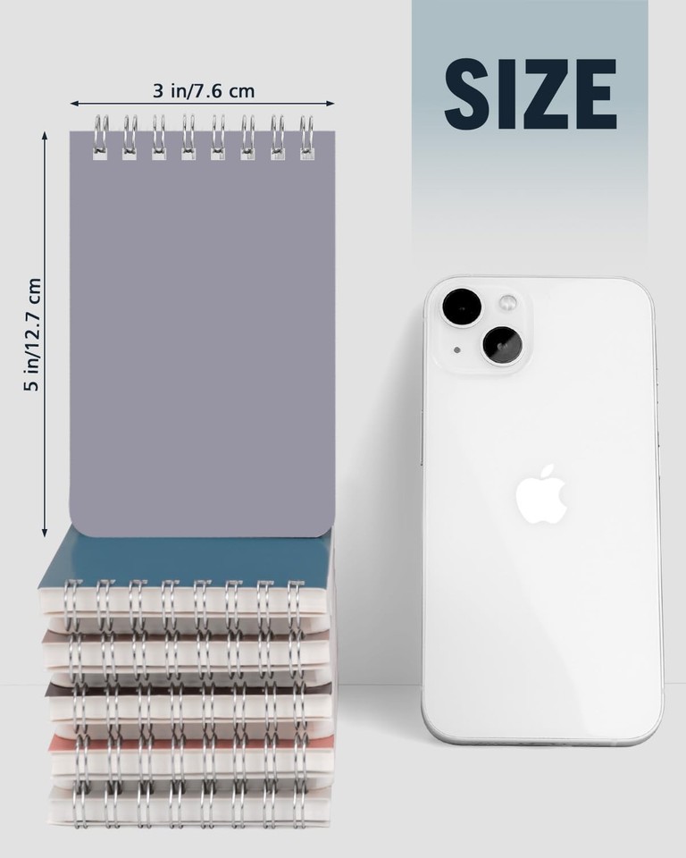 Small Top Spiral Notebooks Bulk 3x5 Inch, 30 Packs Pocket Notepad, Mini ...