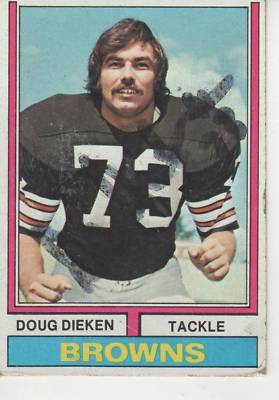 DOUG DIEKEN SIGNED 1974 TOPPS #263 - CLEVELAND BROWNS | eBay