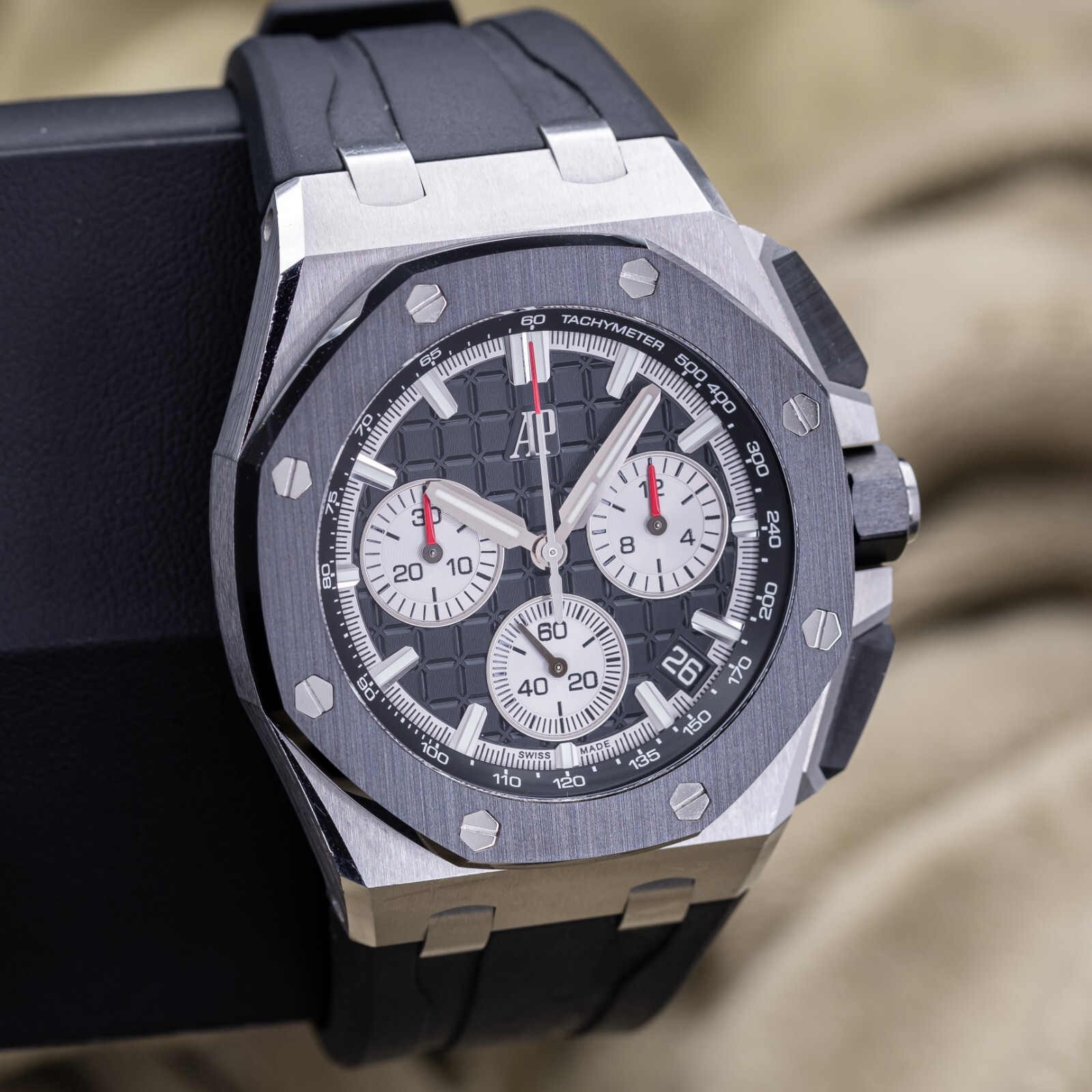Audemars Piguet Royal Oak Offshore Chrono 43mm AP Black 26420SO – Full ...