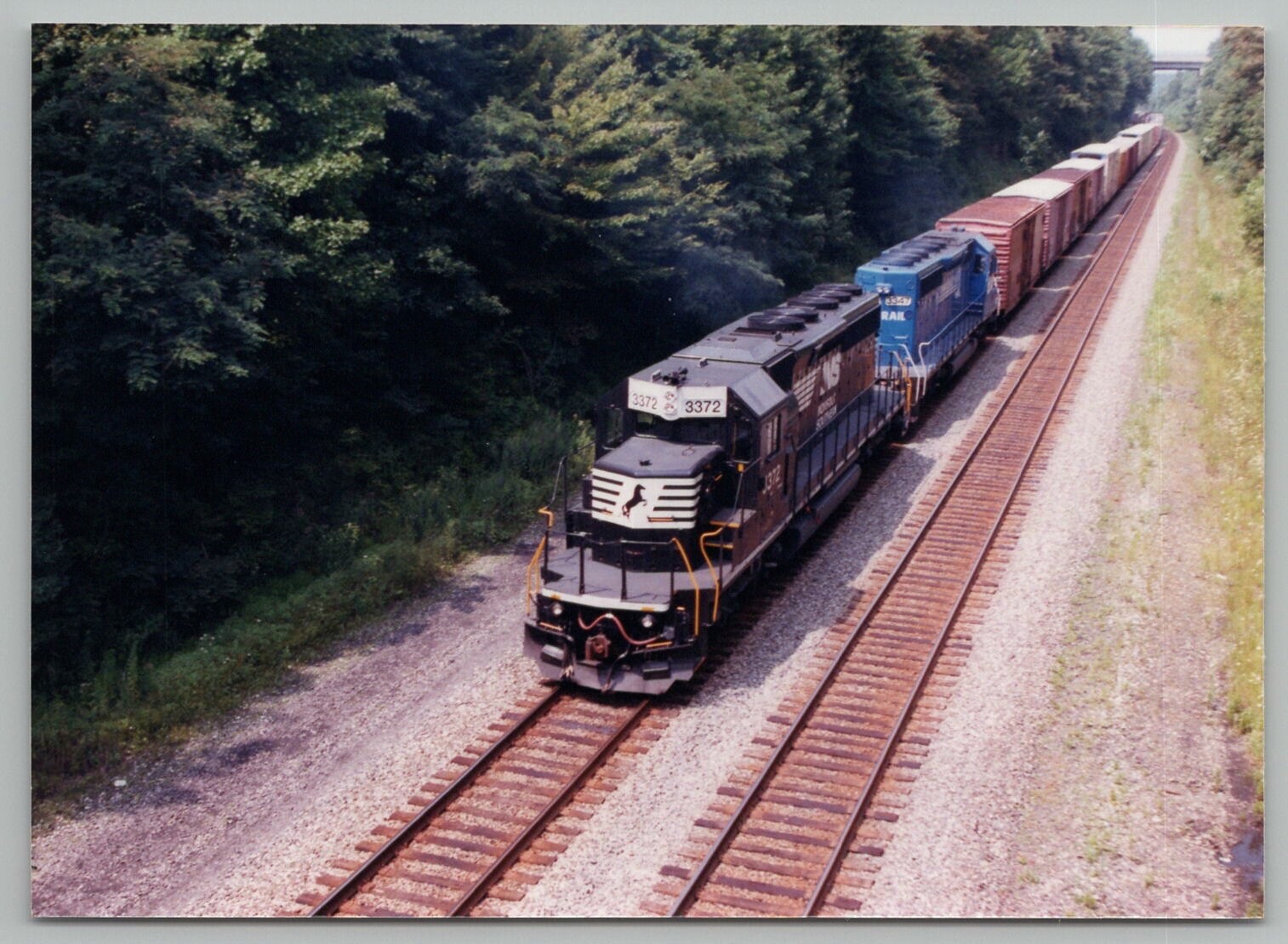 Railroad Photo - Norfolk Southern #3372 Diesel Locomotive 1990s Freight ...