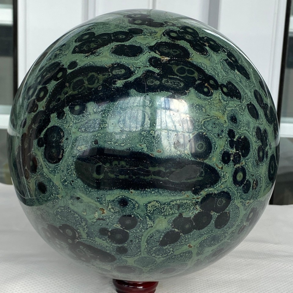 9180g Natural Eye Green Kambaba Jasper Stromatolite Crystal Sphere Ball ...