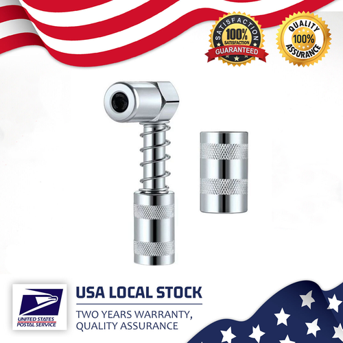 Silver 90 Degree Grease Coupler Gun Adapter 90 Degree Grease Gun ...