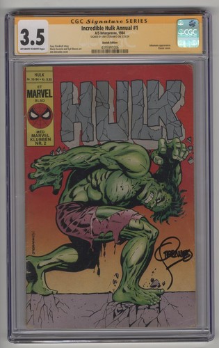Incredible Hulk Annual 1 1984 DANISH Jim Steranko Hulk Signature Series ...