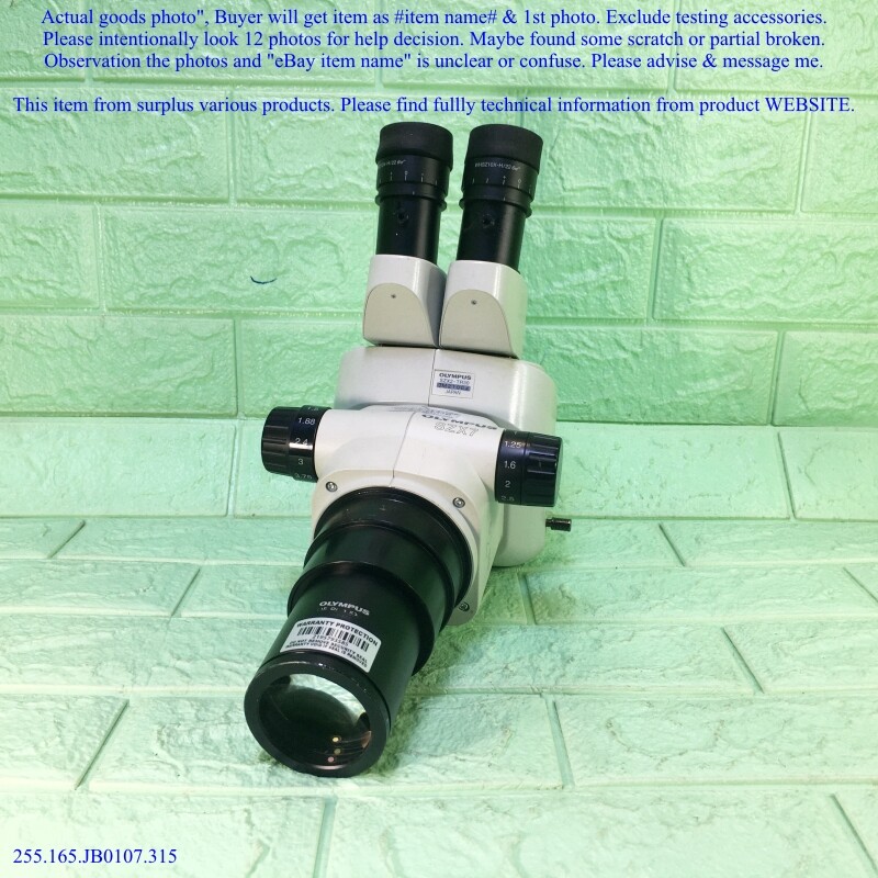 OLYMPUS SZX7 & SZX2-TR30 & DF PL 1.5X, MICROSCOPE head as photo, sn ...