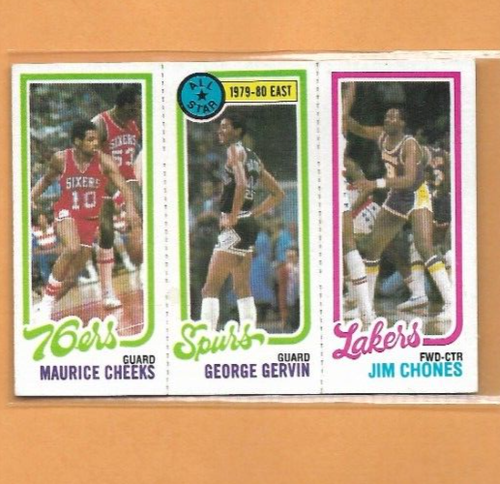 1980 81 Topps #178 MAURICE CHEEKS Rookie/#11 George Gervin A.S./#136 ...