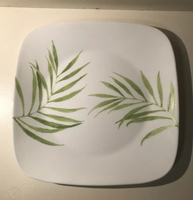 Corning - Corelle - Bamboo Leaf - Square Dinner Plates 2 10.5 | eBay