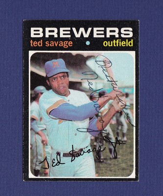 Ted Savage signed Milwaukee Brewers 1971 Topps baseball card | eBay
